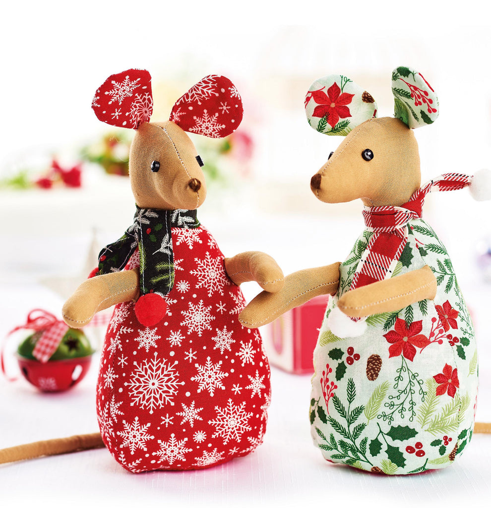 Easy Festive Mice Toy Sewing Pattern | Sew HQ